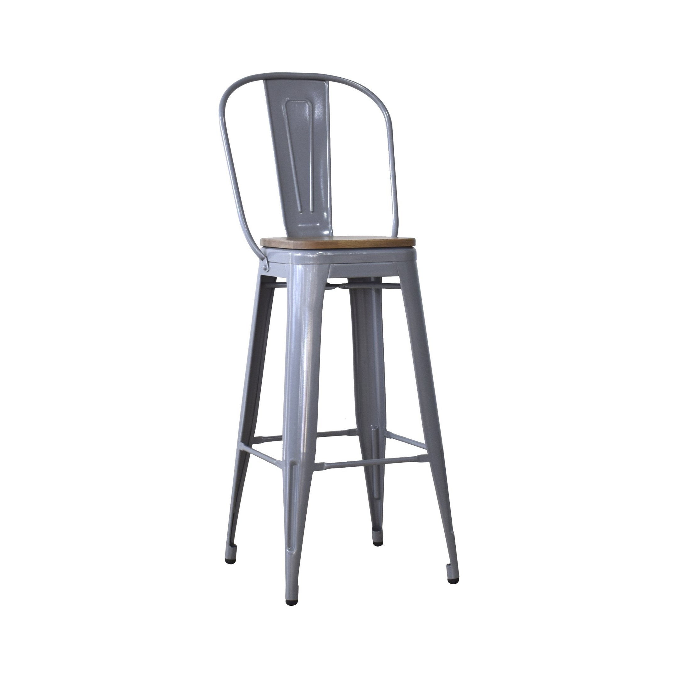 Butaco Iron Alto con Espaldar | De Barra | Compumuebles Colombia